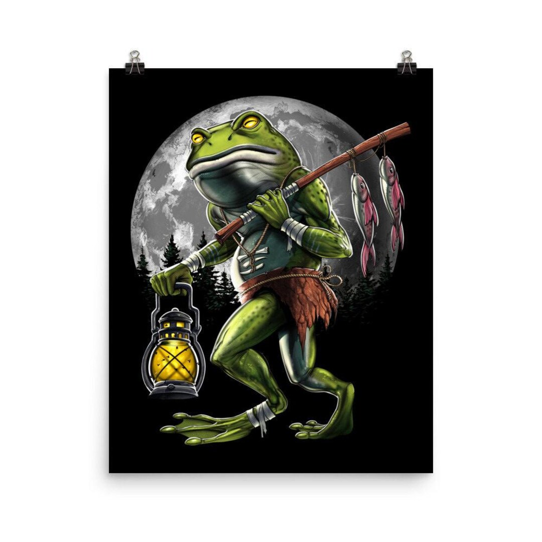 Loveland Frogman Poster - Cryptid Creature Art Print - Cryptozoology ...