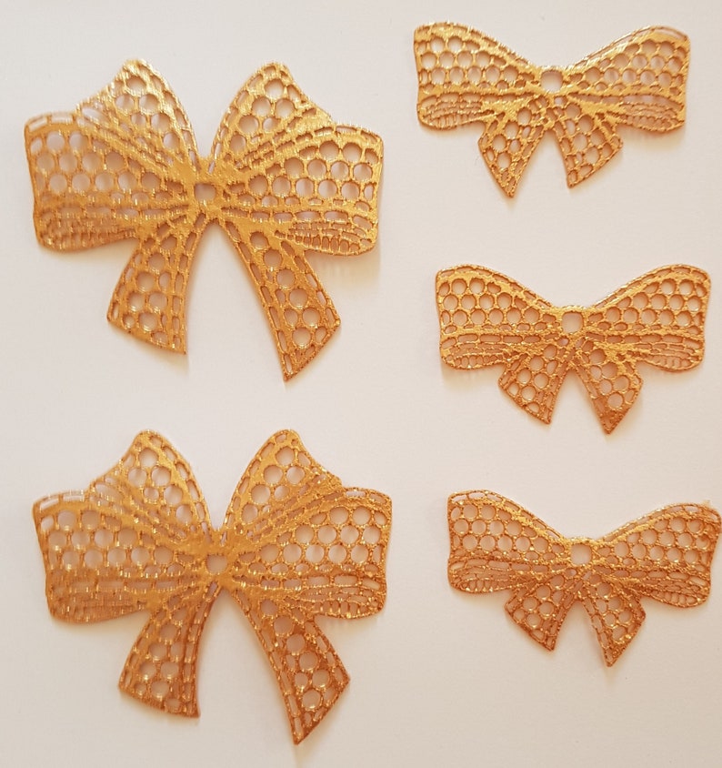 Edible Cake Lace Bows - Etsy