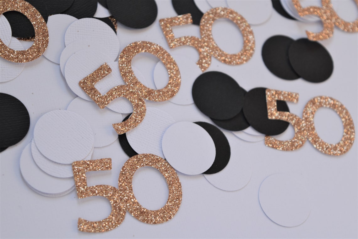 50th Birthday Confetti, 50th Birthday Party Decorations, Milestone ...