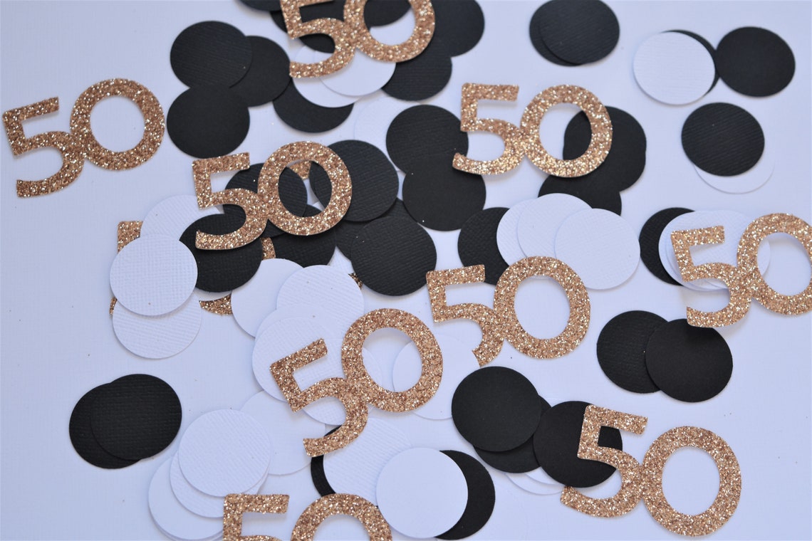 50th Birthday Confetti, 50th Birthday Party Decorations, Milestone ...