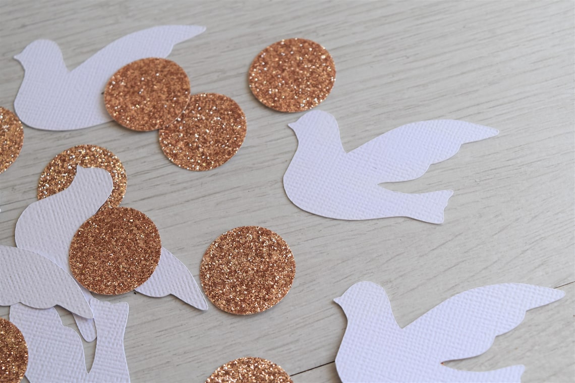 White Dove Confetti, Christening Decorations, Baptism Decorations, Dove ...