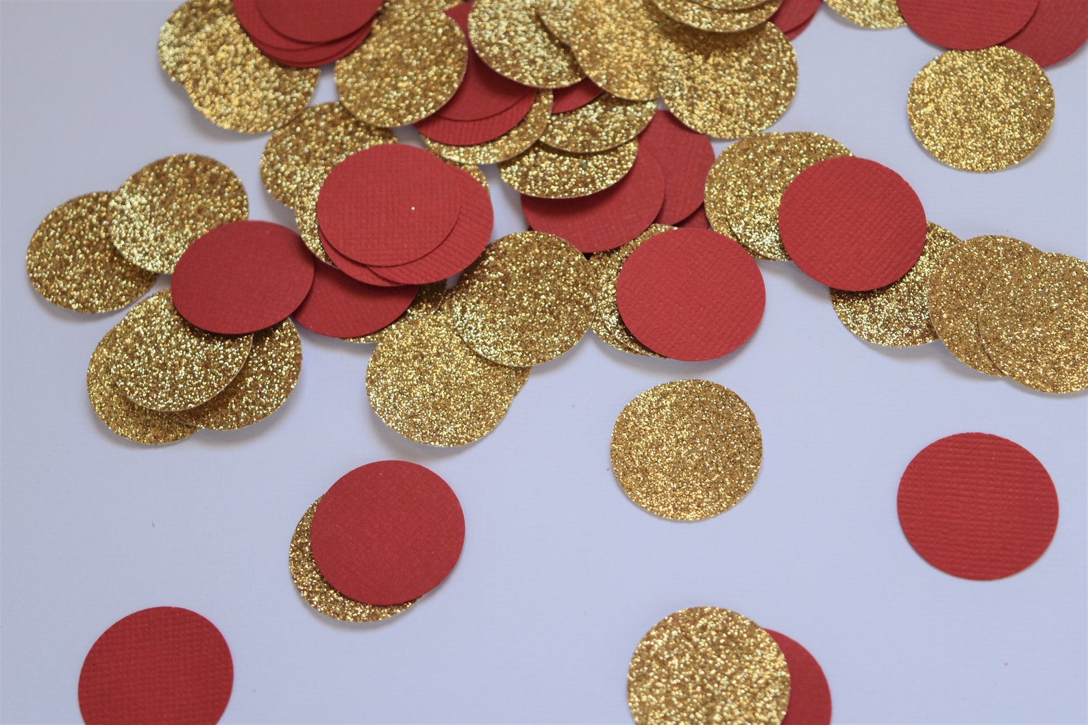 Red and Gold Confetti, Red and Gold Party Decorations, Engagement Party ...