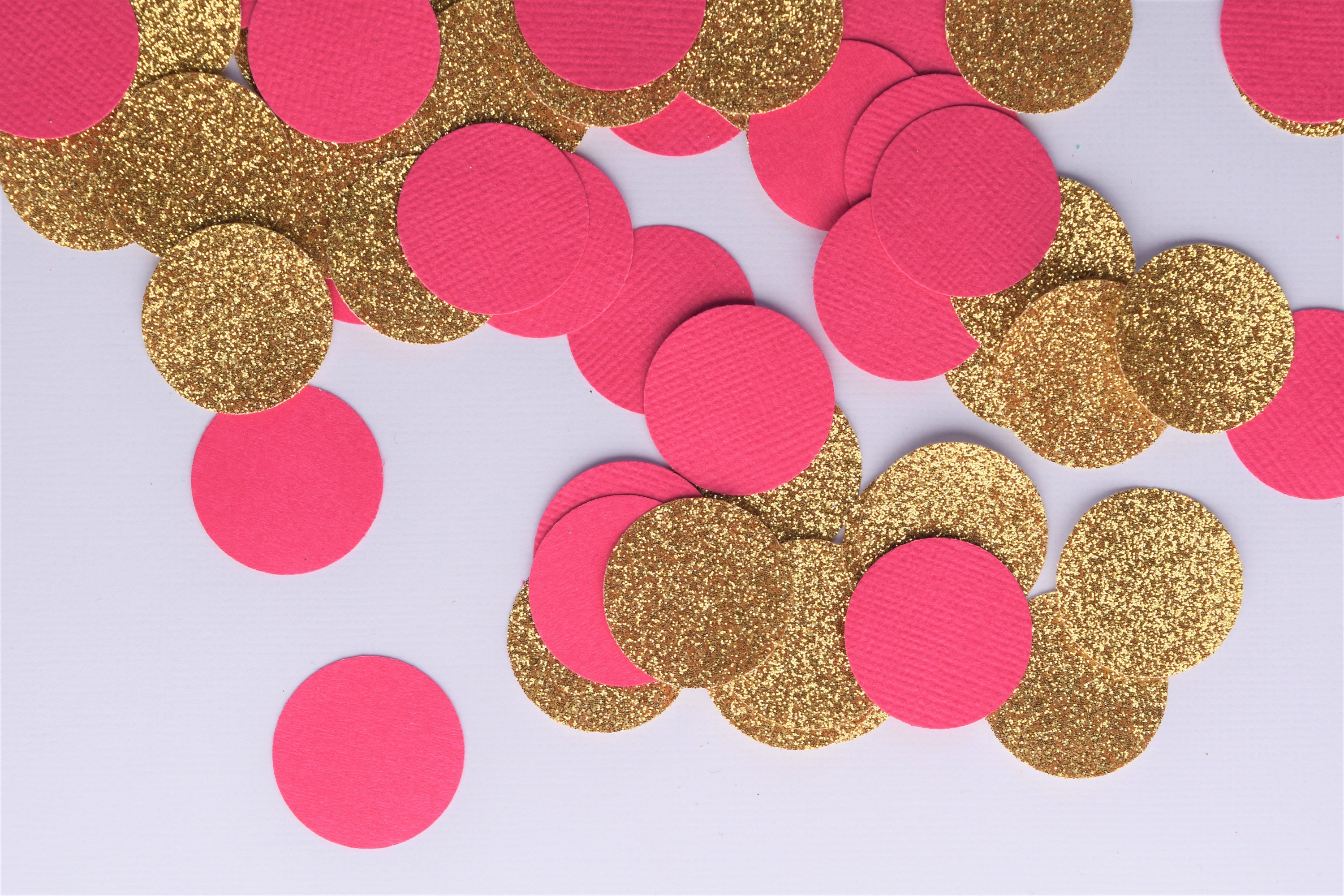 Hot Pink and Gold Confetti, Hens Party Decorations, Hot Pink Birthday ...