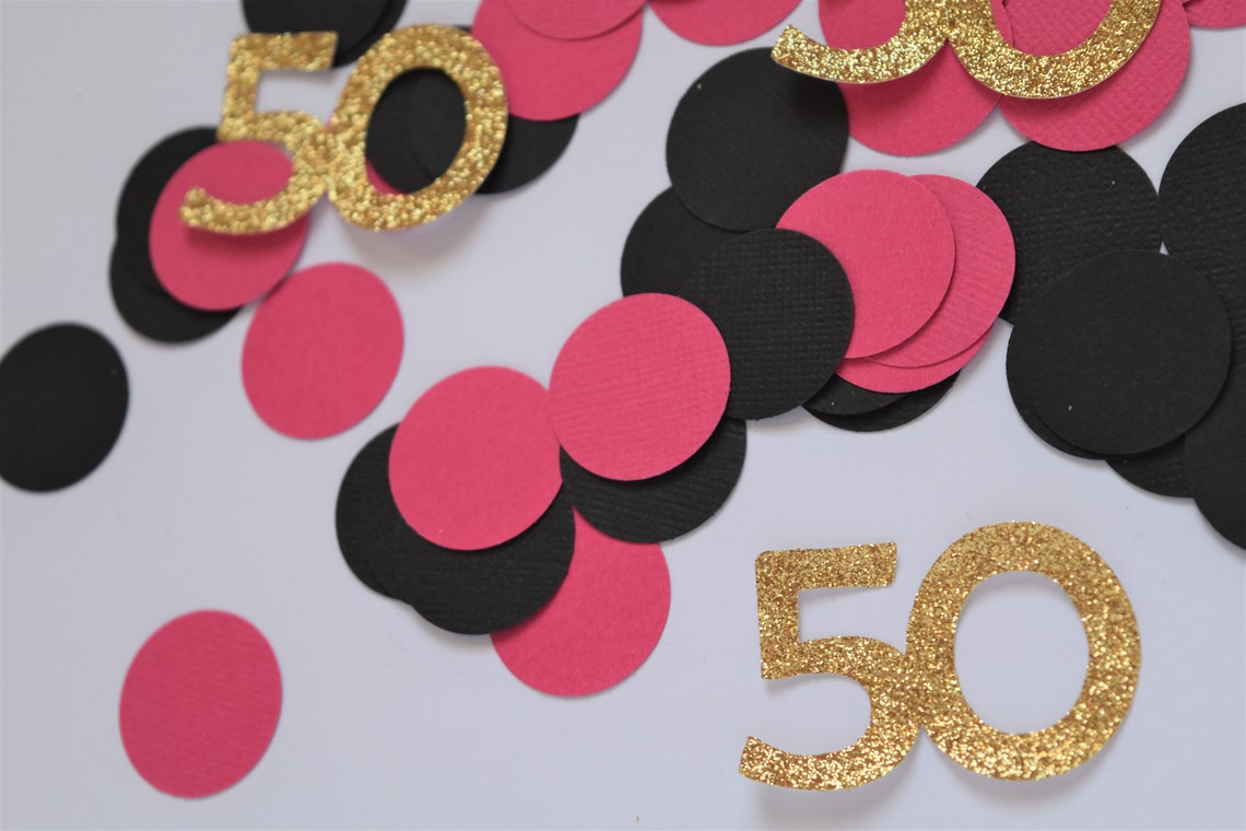50th Birthday Confetti, 50th Birthday Party Decorations, Milestone ...