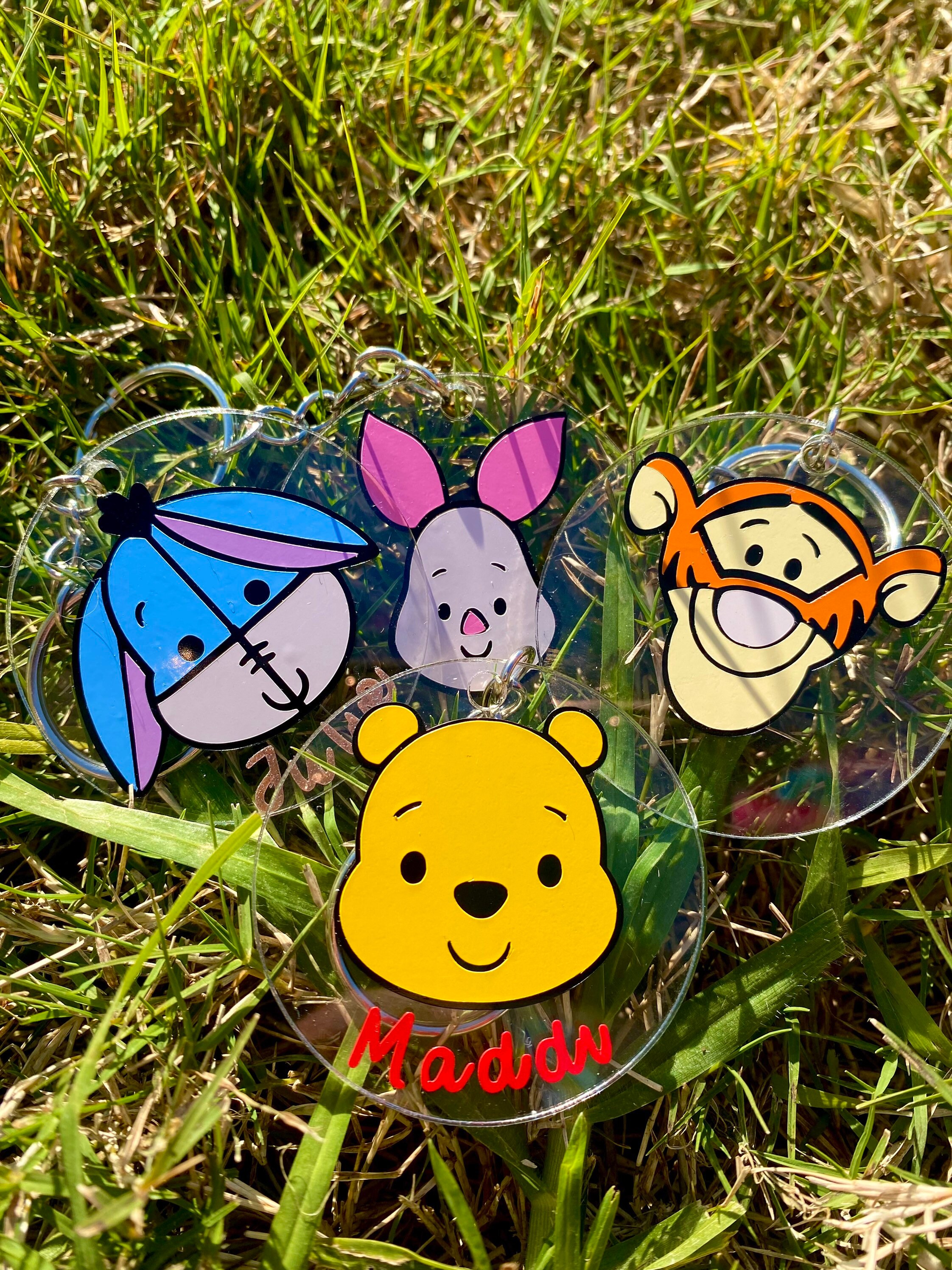 Personalised Winnie the Pooh Keychains - Etsy Australia