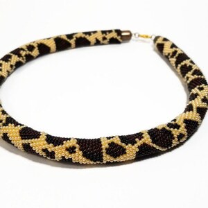 Leopard Necklace - Seed Bead - Bead Crochet Rope - Women Jewelry ...
