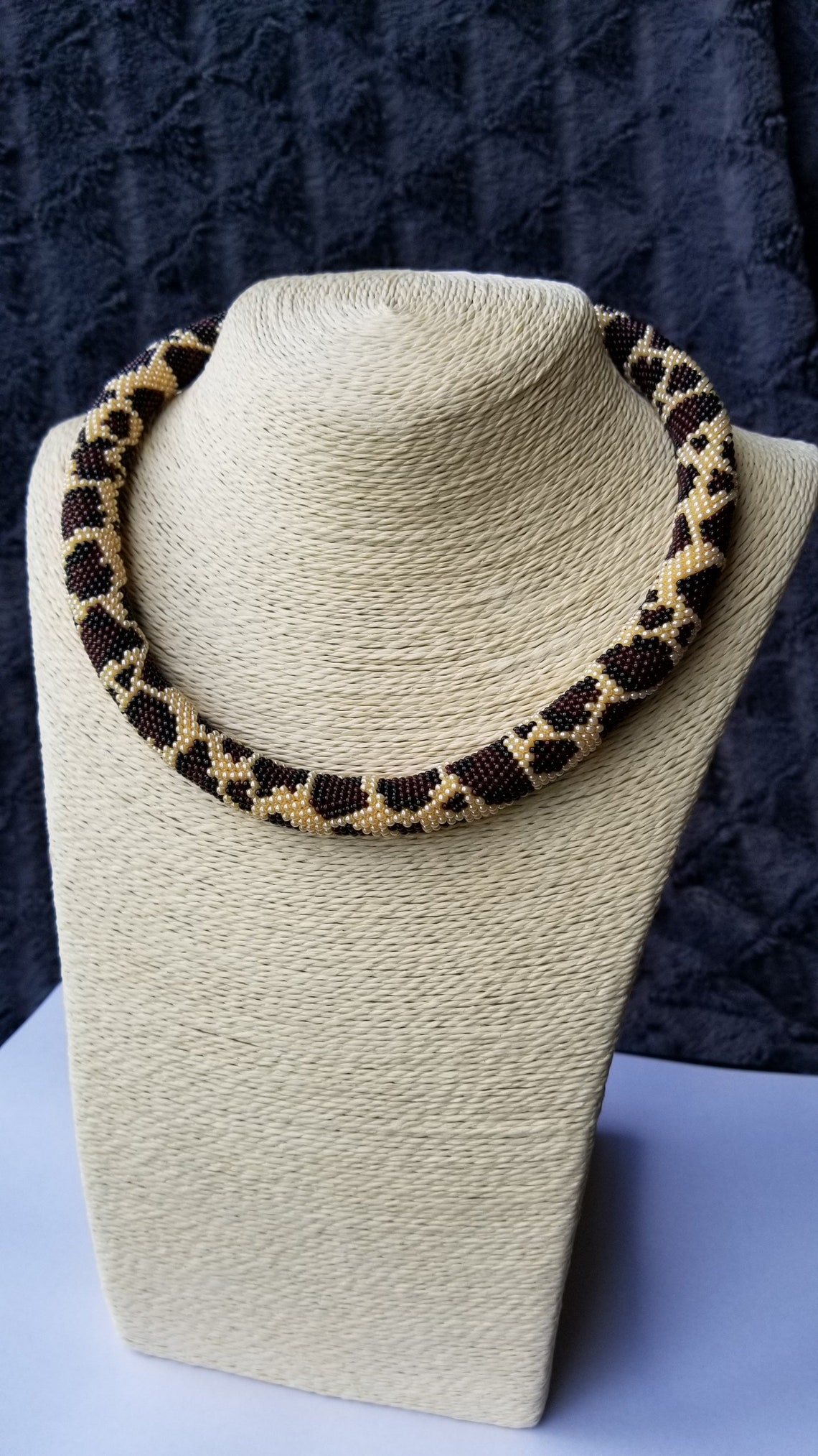 Leopard Necklace - Seed Bead - Bead Crochet Rope - Women Jewelry ...