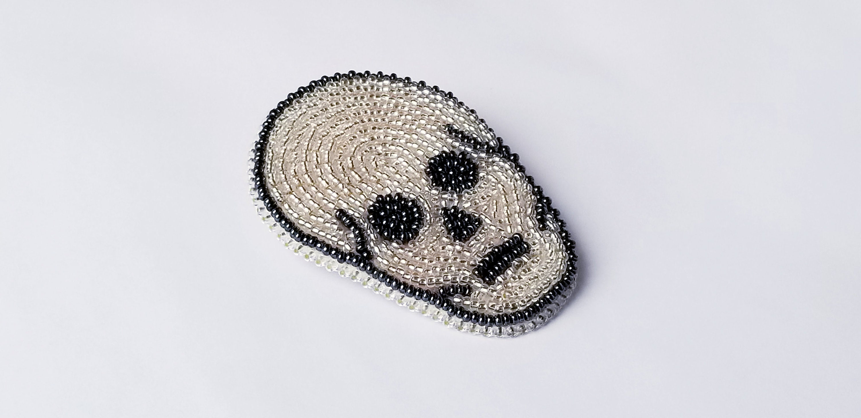 PDF File - Skull Brooch - Bead Embroidery - Beading Pattern - Bead ...