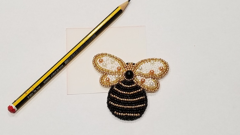 Bee Brooch PDF File - Bead Embroidery Tutorial - PDF Pattern - Beading ...