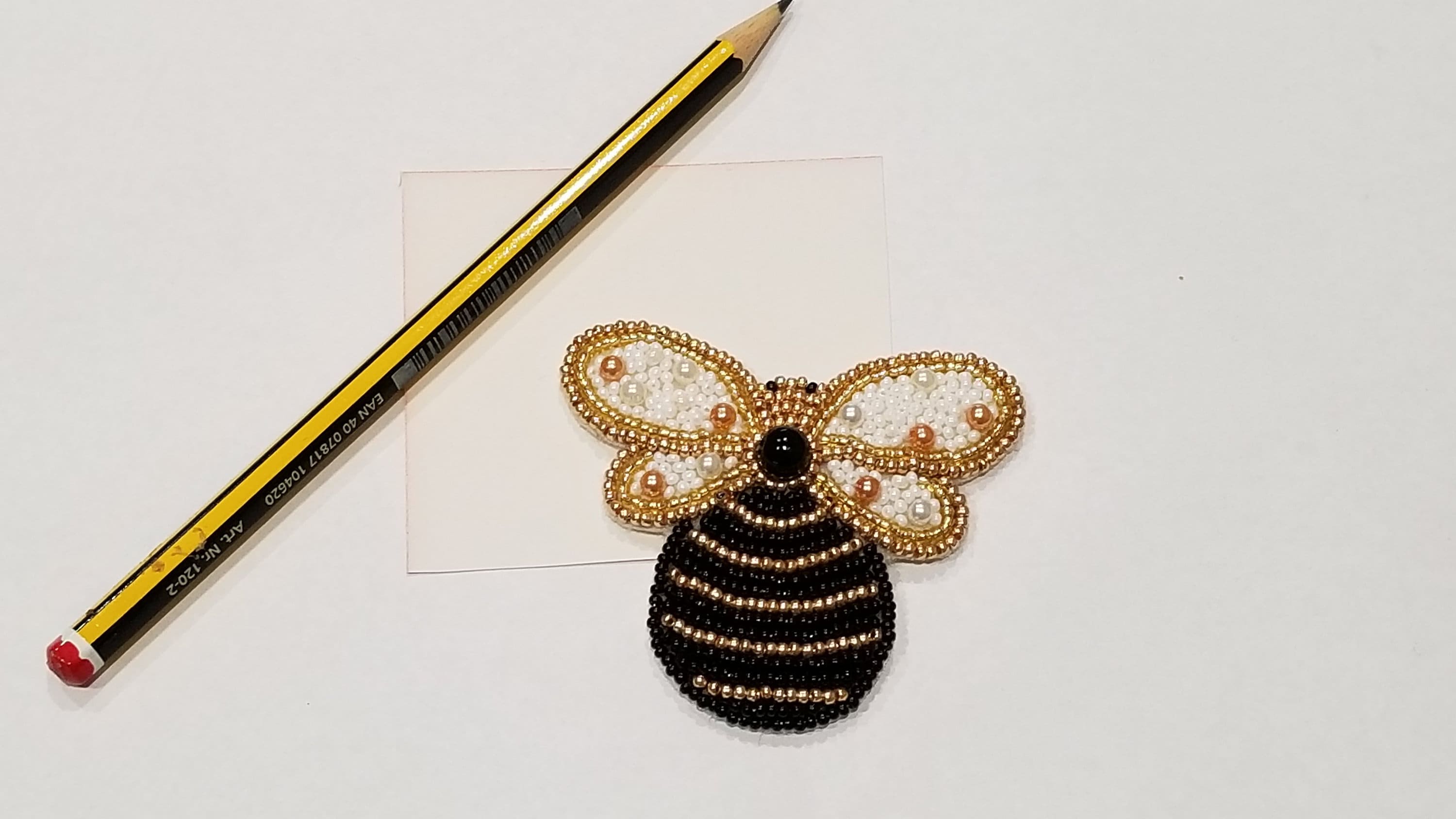 Bee Brooch PDF File - Bead Embroidery Tutorial - PDF Pattern - Beading ...