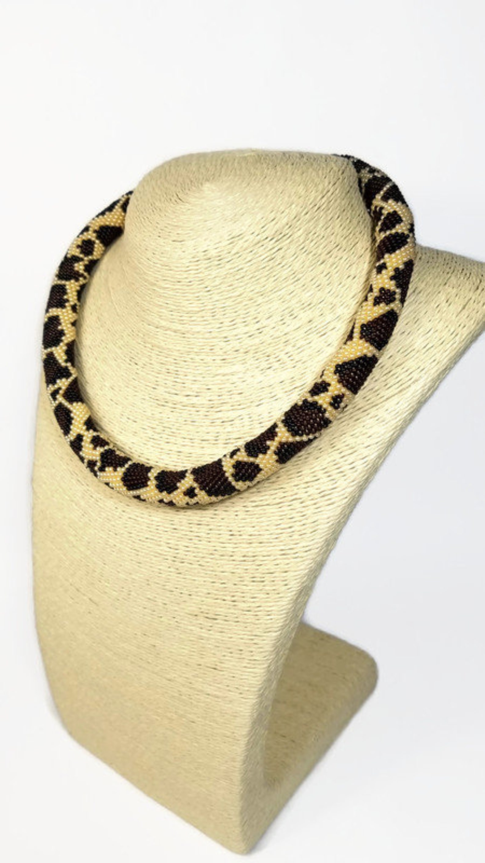 Leopard Necklace - Seed Bead - Bead Crochet Rope - Women Jewelry ...