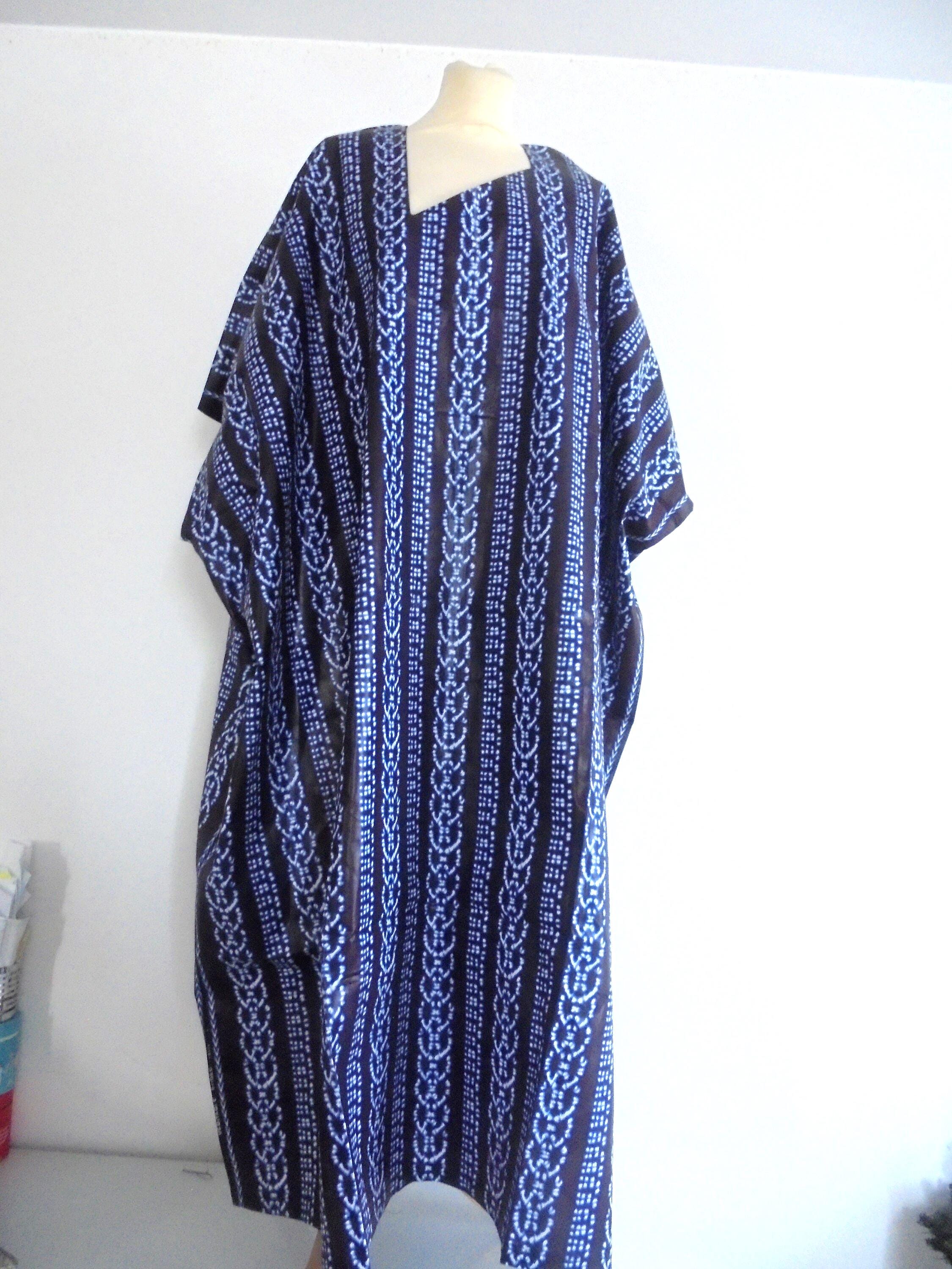 Large Boubou Dress Wax Batik Pattern Cotton - Etsy