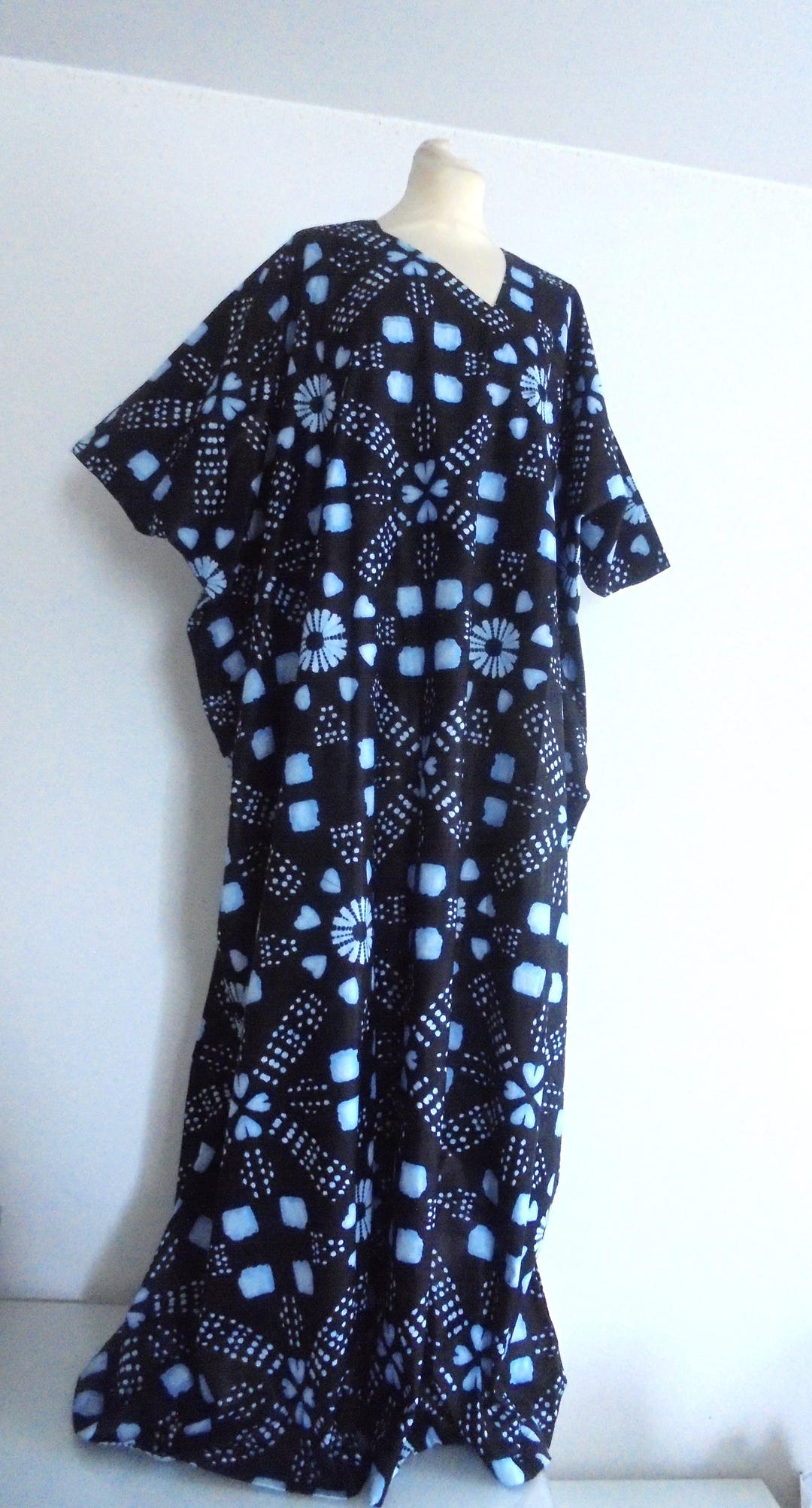 Large Boubou Dress Wax Batik Pattern - Etsy