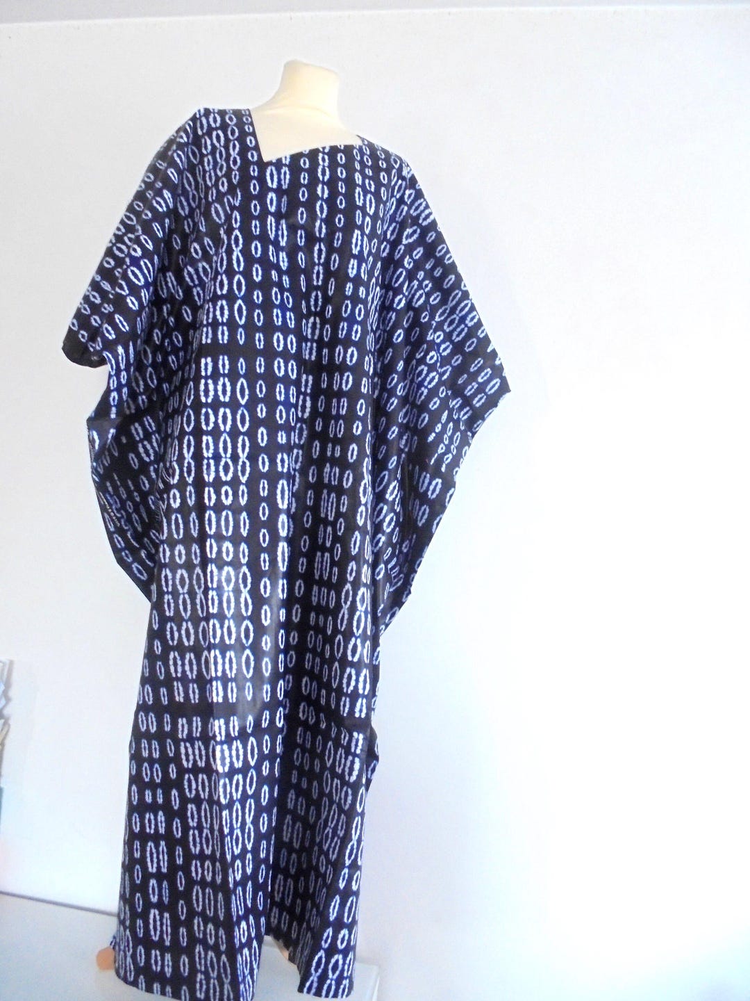 Large Boubou Dress Wax Batik Pattern Cotton - Etsy