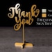 Thank You Table Sign Gold Freestanding Sign for Wedding Table Table ...