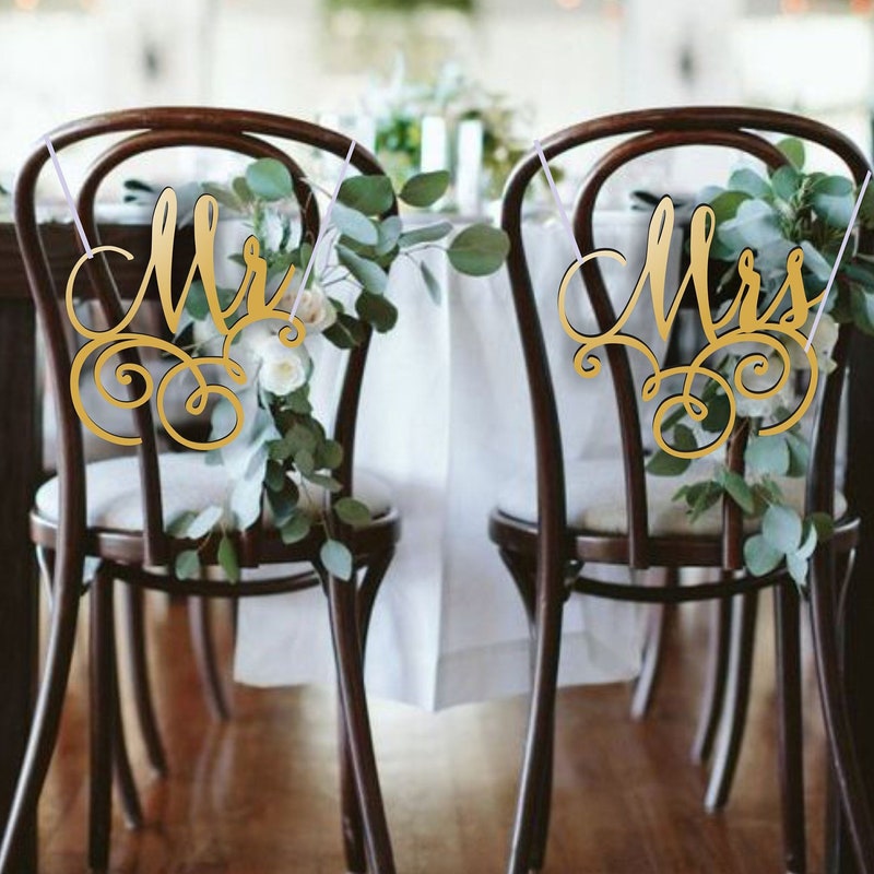 Mr Mrs Chair Signs - Etsy