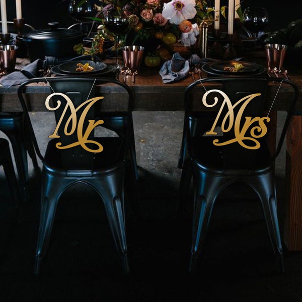 Mr Mrs Chair Signs - Etsy