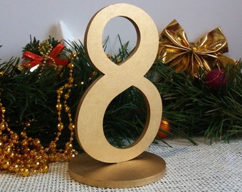 Gold Table Numbers .table Number. Table Numbers With Base. - Etsy
