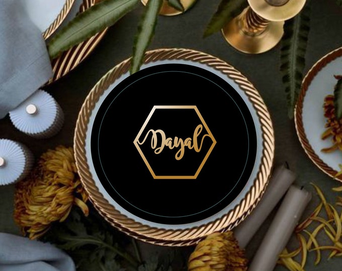 Acrylic Place Settings, Name Settings, Place Names, Hexagon Place ...