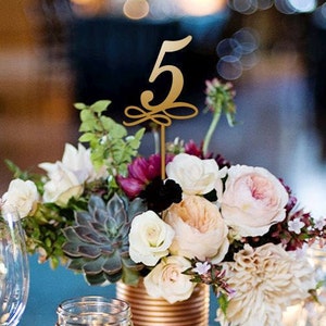 Gold Table Numbers for Wedding | Wedding Table Numbers | Wood Table ...