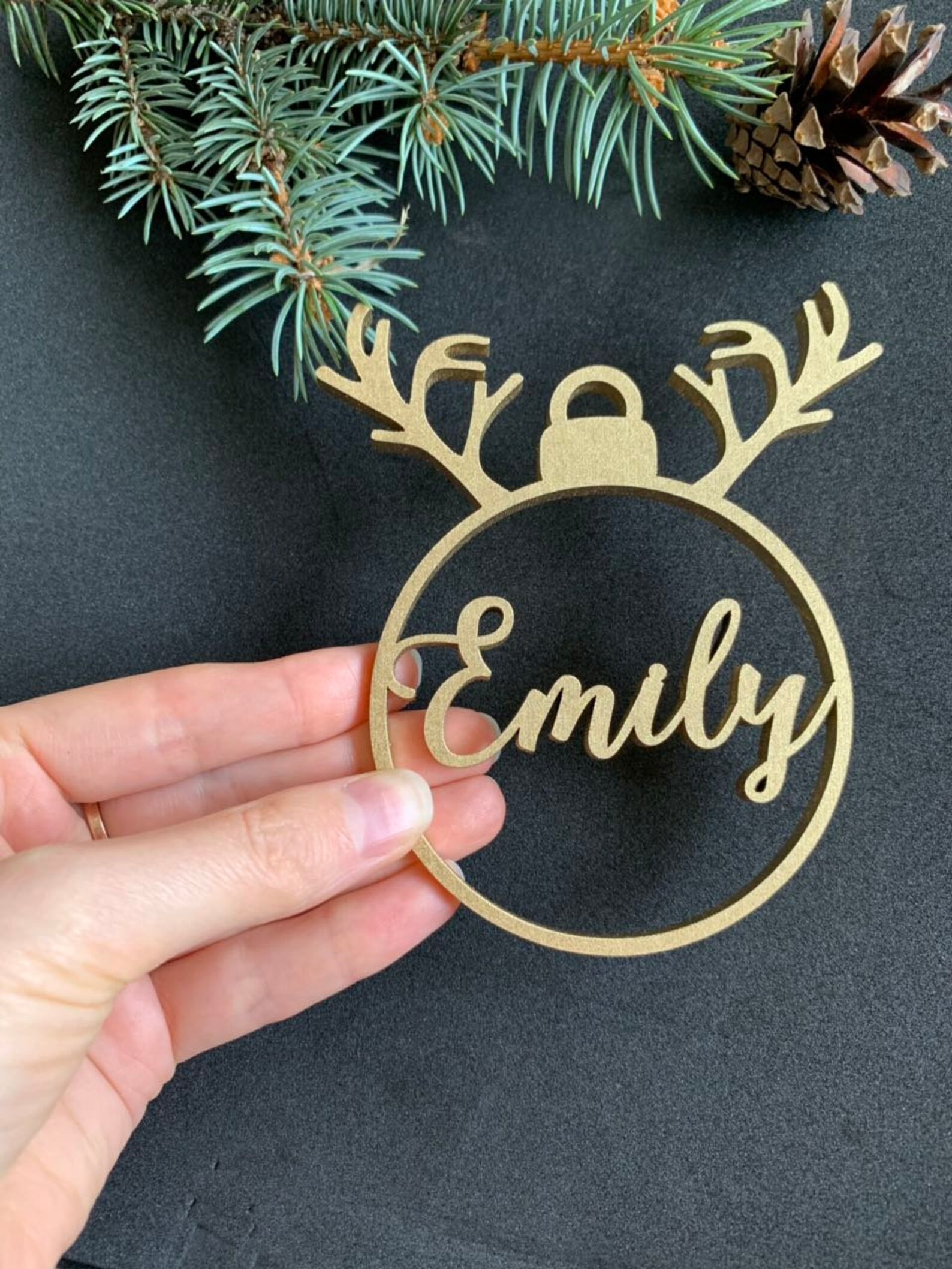 Reindeer Christmas Ornament Reindeer Christmas Decor Wood Reindeer ...