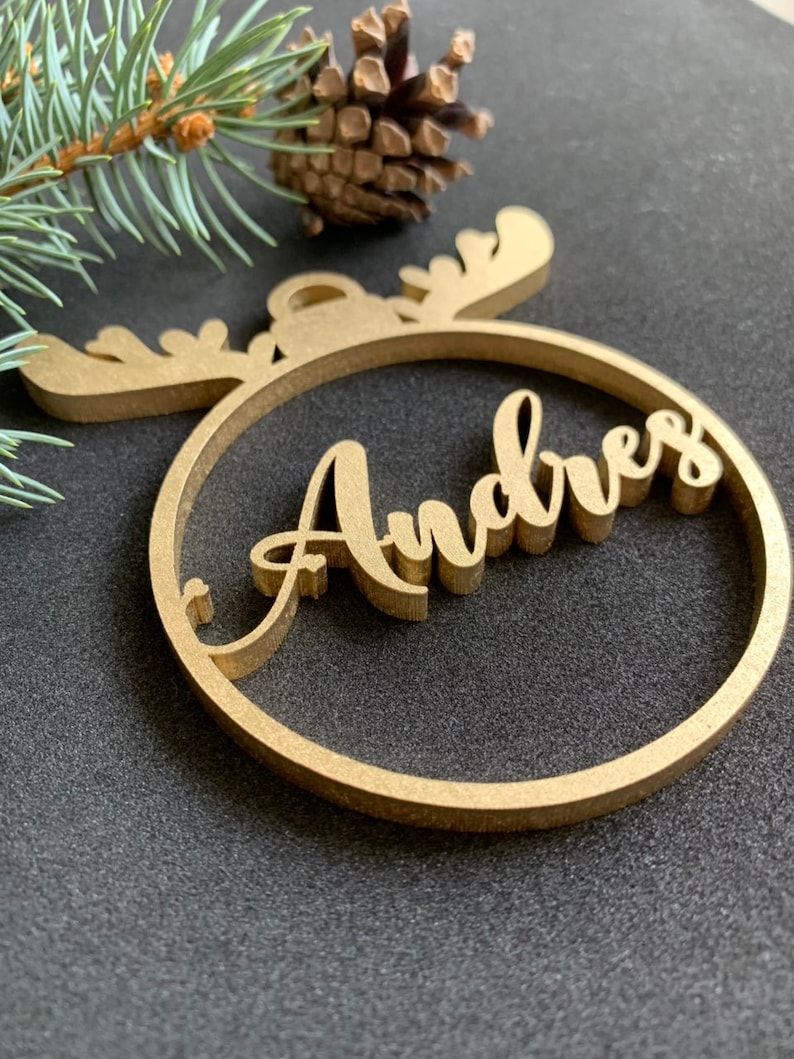 Reindeer Christmas ornament Reindeer Christmas decor Wood | Etsy