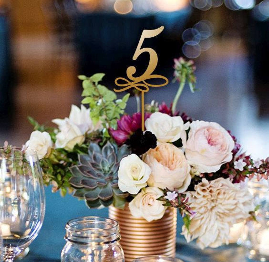 Gold Table Numbers for Wedding Wedding Table Numbers Wood | Etsy