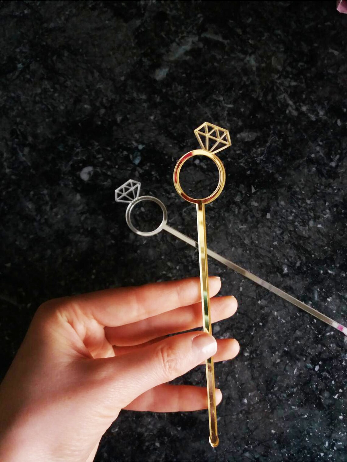 Diamond Ring Cocktail Sticks- Cocktail Accessories-wedding Diamond ...