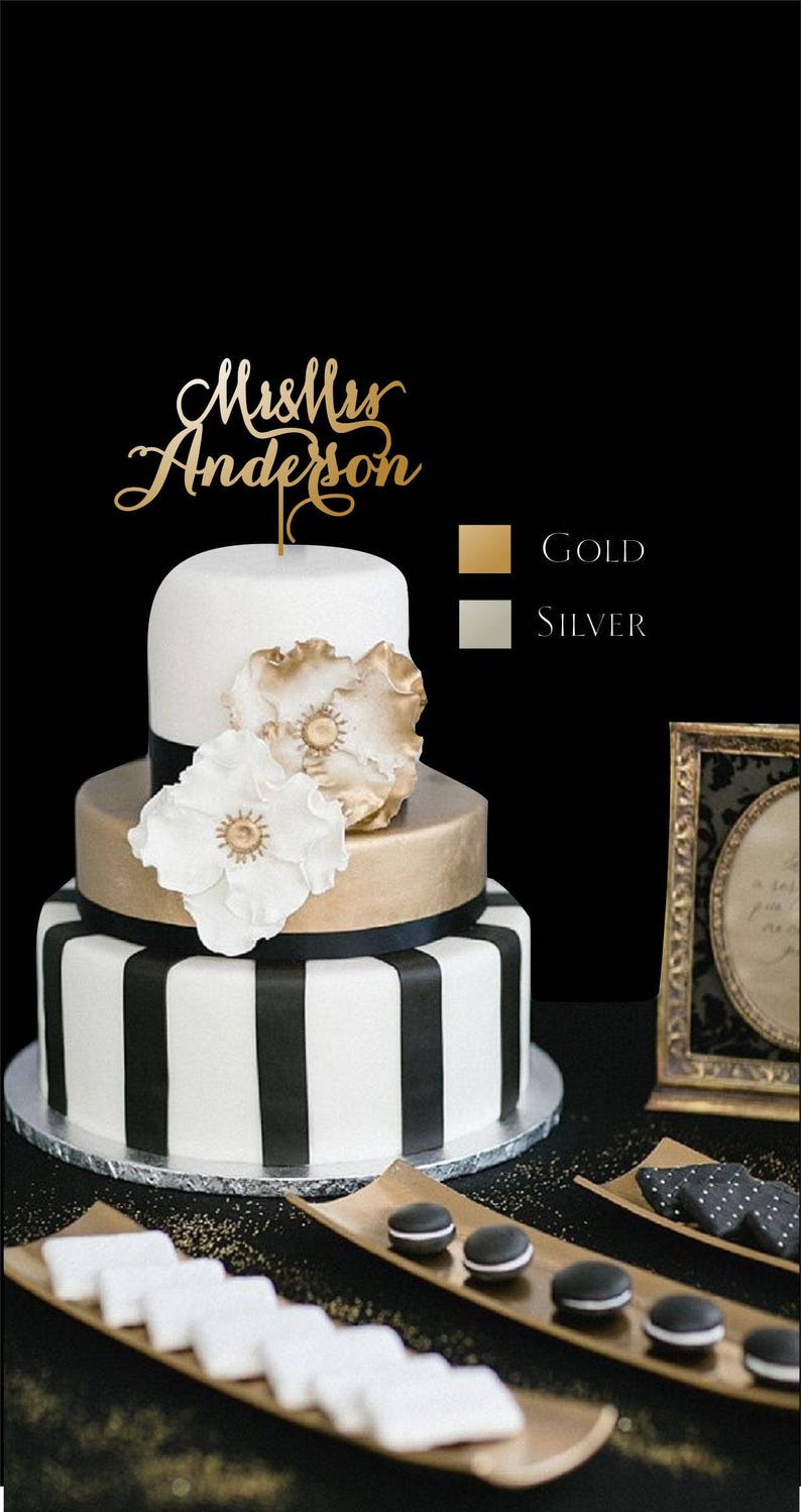 Custom Cake Topper Mr and Mrs Cake Topper Custom Cake | Etsy