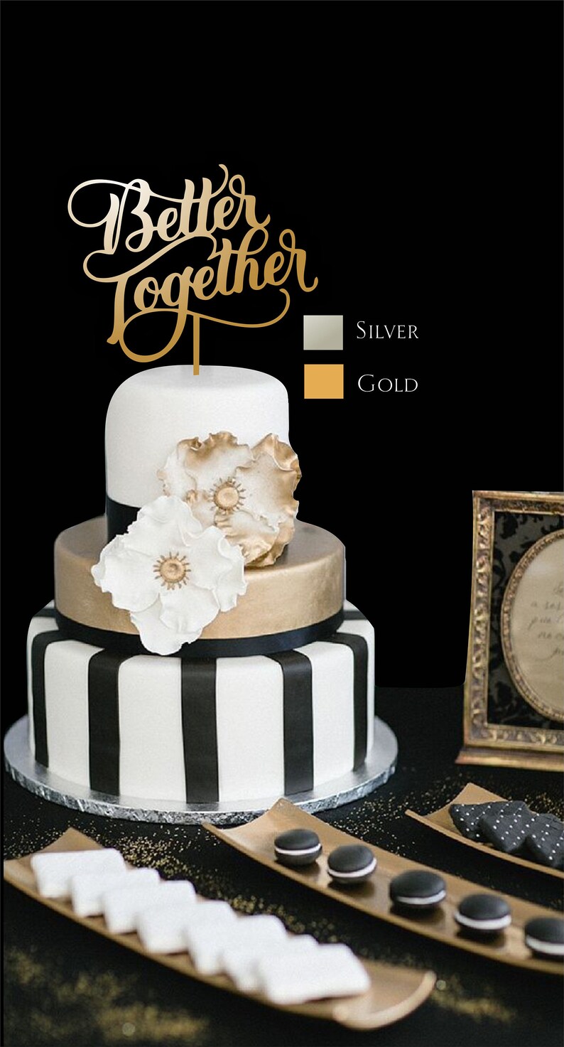 Better Together Wedding Cake Topper Keepsake Wedding Cake | Etsy