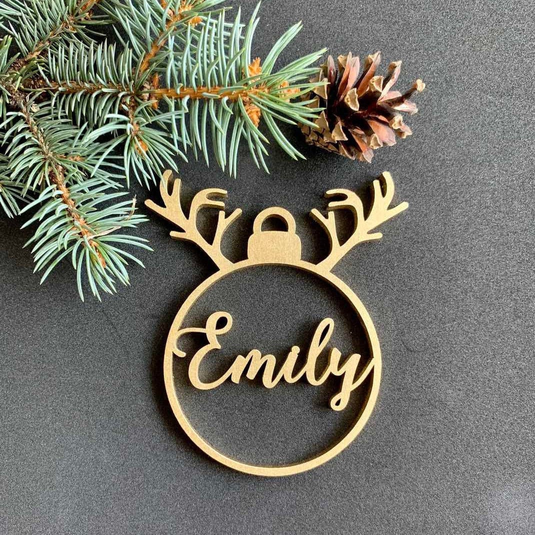 Reindeer Christmas Ornament Reindeer Christmas Decor Wood - Etsy