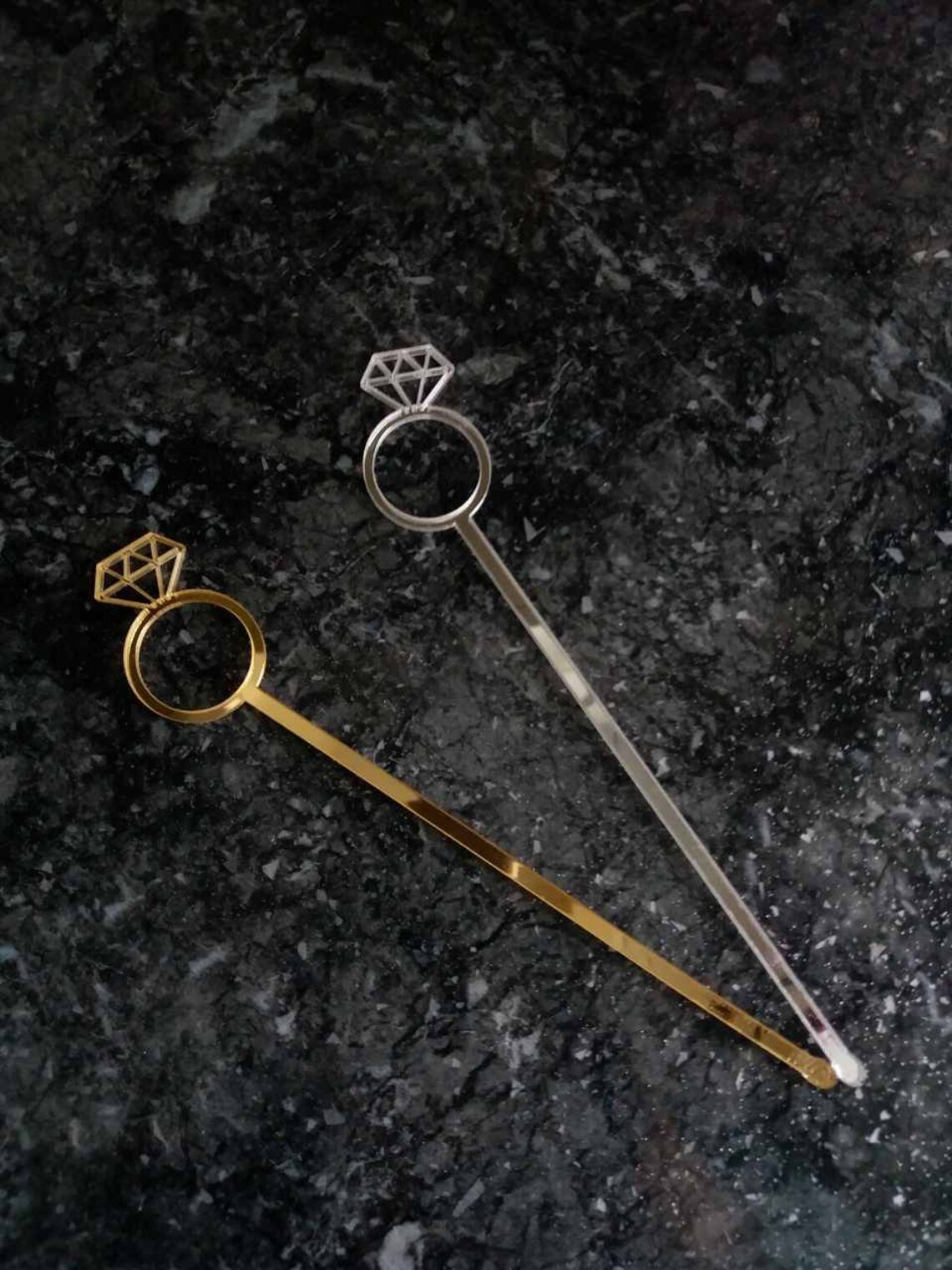 Diamond Ring Cocktail Sticks- Cocktail Accessories-wedding Diamond ...
