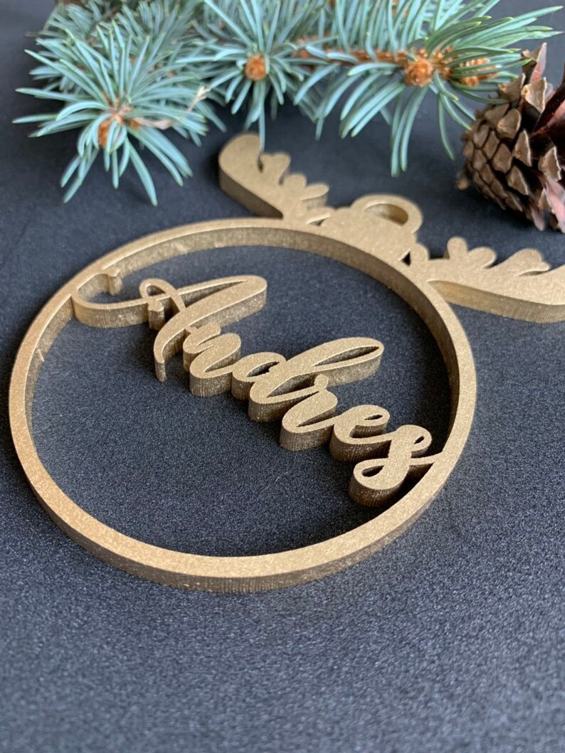 Reindeer Christmas ornament Reindeer Christmas decor Wood | Etsy