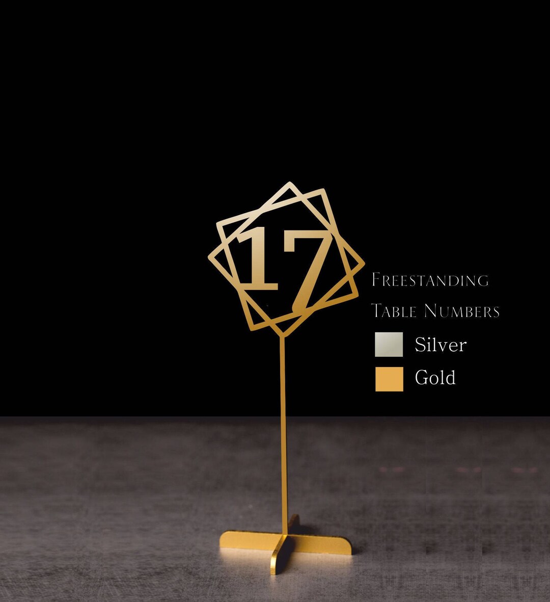 Table Numbers -geometric Gold Table Numbers- Weding Table Numbers-table ...