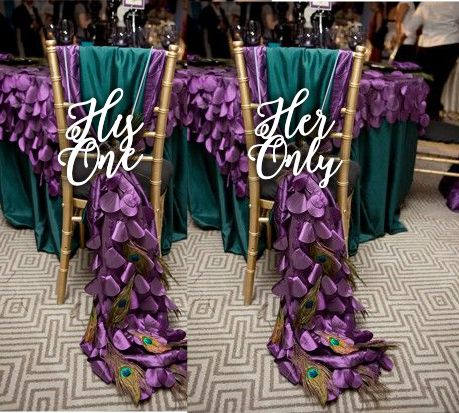 His One Her Only Chair Sign Wooden Wedding Sign Wedding | Etsy