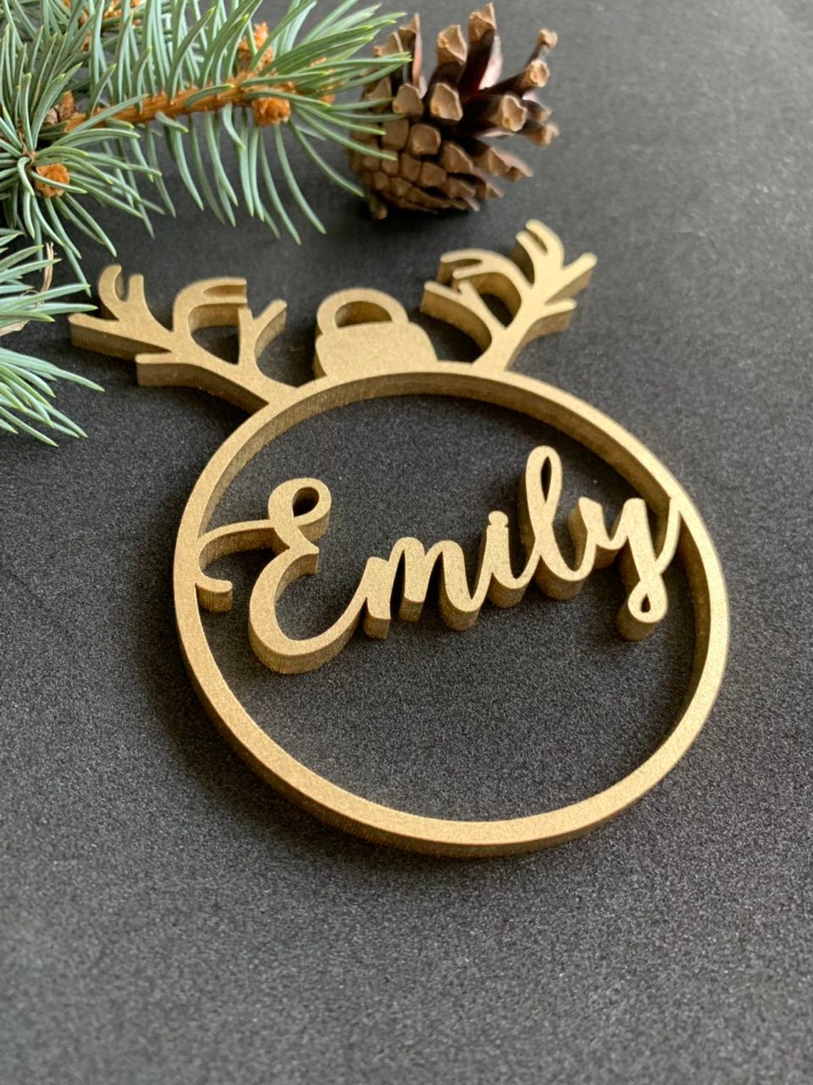 Reindeer Christmas Ornament Reindeer Christmas Decor Wood Reindeer ...