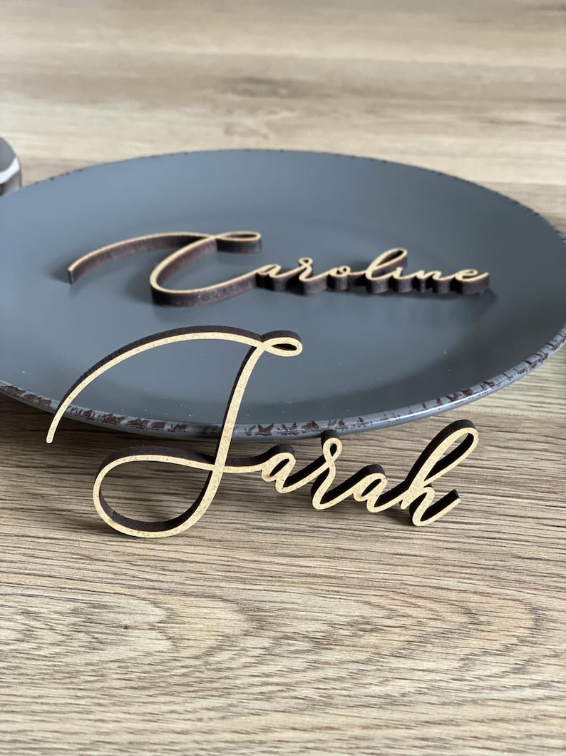 Wooden Place Names Settings Wedding Names Wedding - Etsy