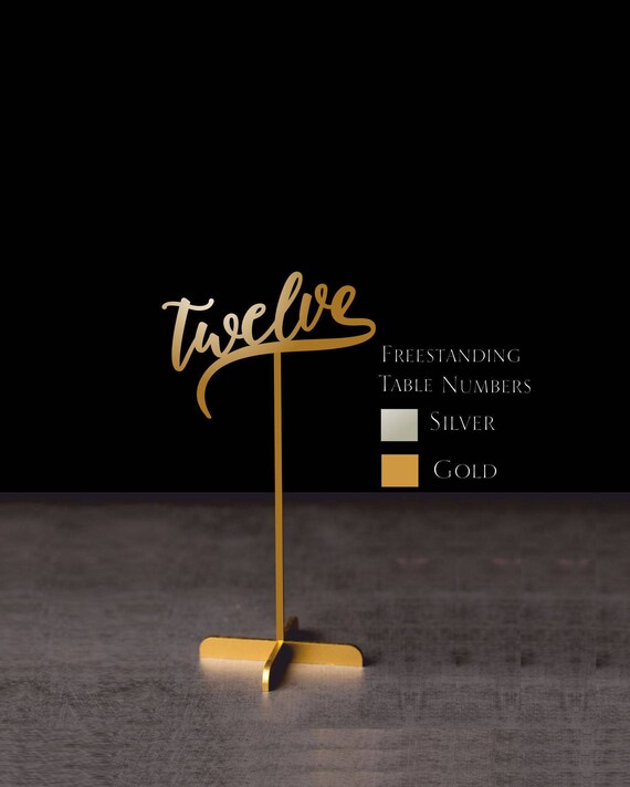 Table Numbers Gold Table numbers Weding Table Numbers | Etsy