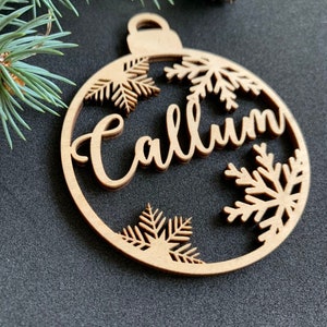 Personalized Christmas Ornaments Personalized Custom Bauble Laser Cut ...