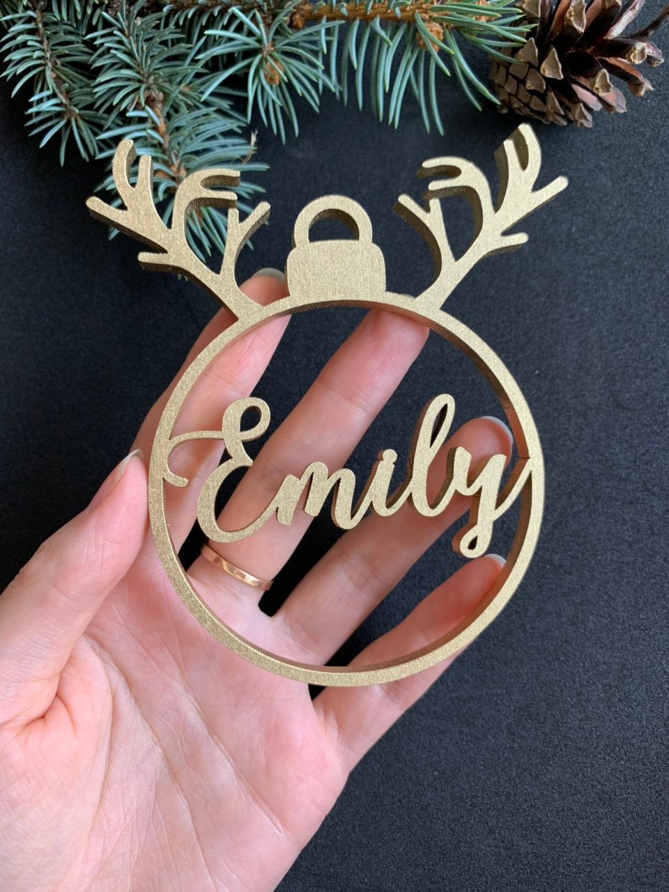 Reindeer Christmas ornament Reindeer Christmas decor Wood | Etsy