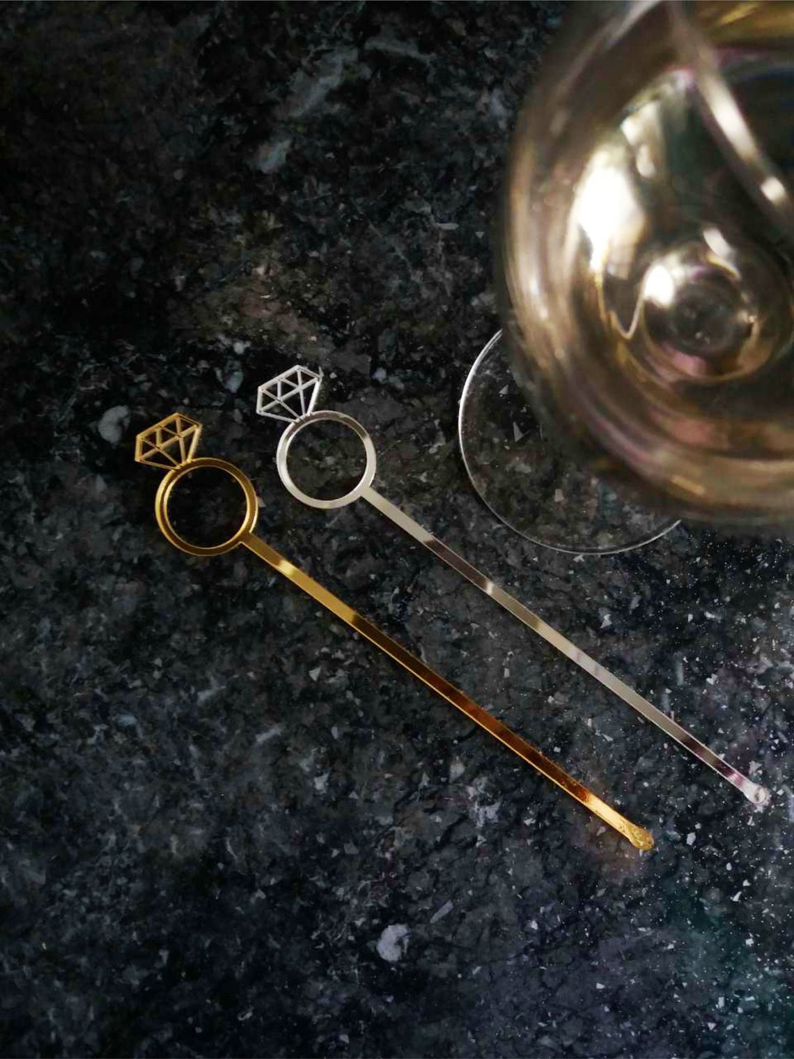 Diamond Ring Cocktail Sticks- Cocktail Accessories-wedding Diamond ...