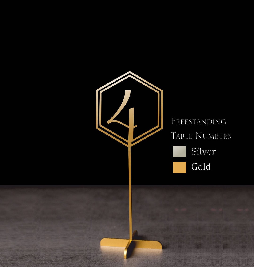 Table Numbers Hexagon Table Numbers Wedding Table Numbers Gold Table ...