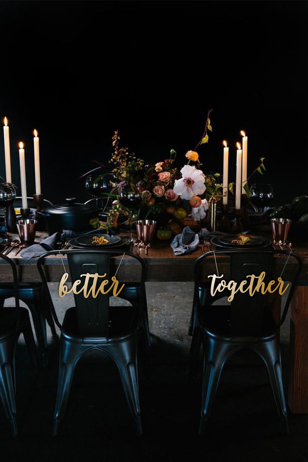 Better Together Chair Signs . Chair Back Sign. Wedding Chair Signs ...