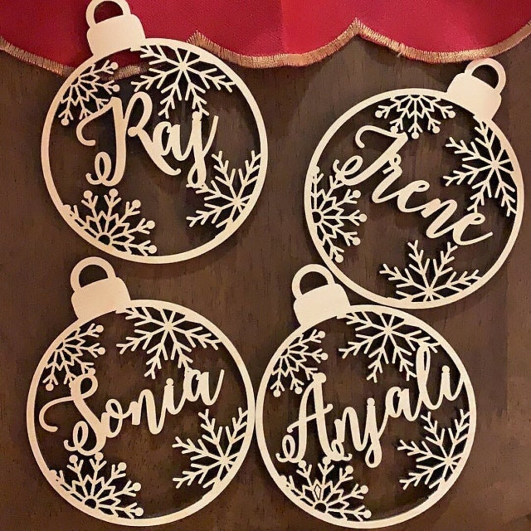 First Christmas Bauble Personalized Custom Bauble Laser Cut Names ...