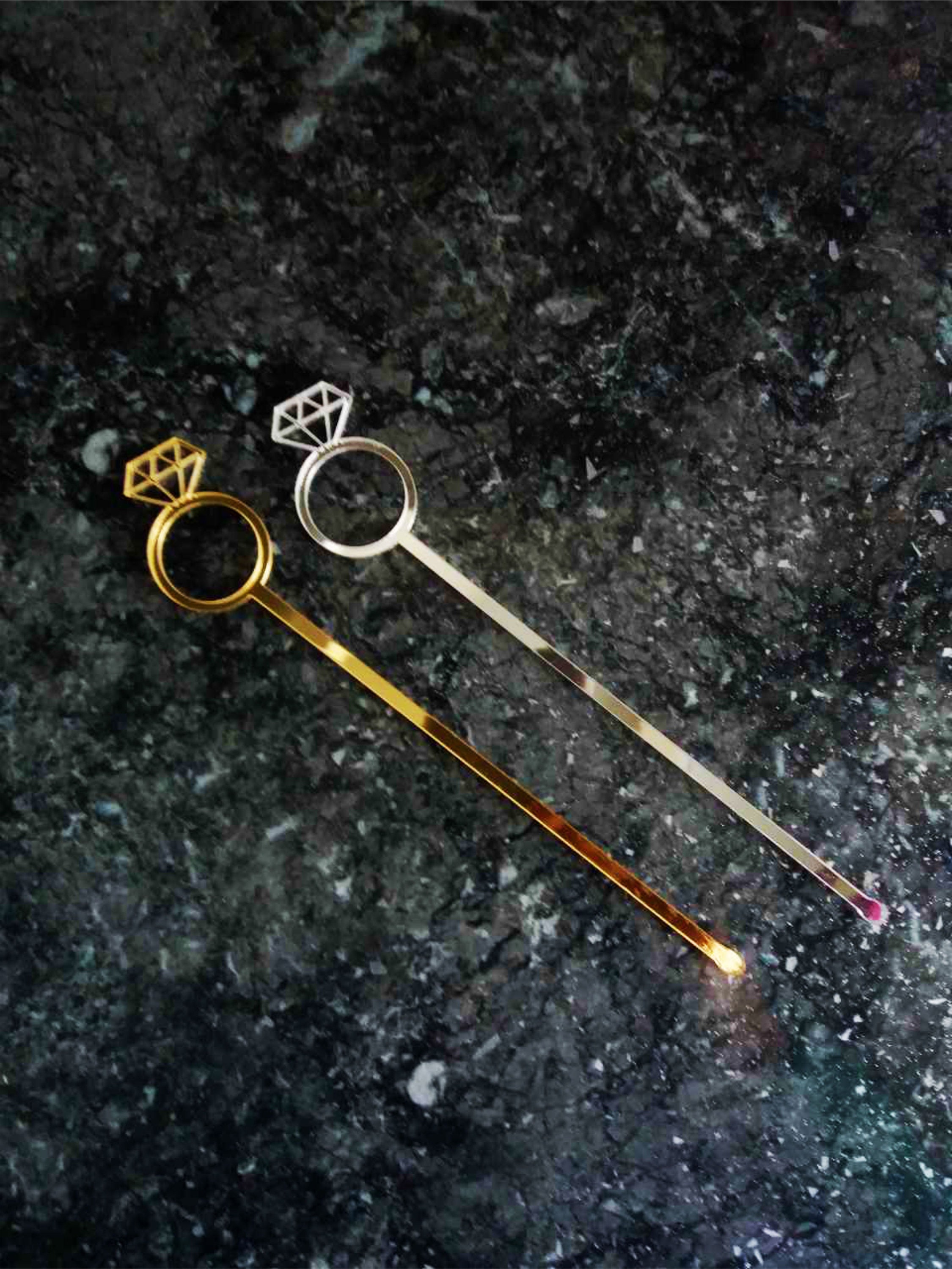 Diamond Ring Cocktail Sticks- Cocktail Accessories-wedding Diamond ...