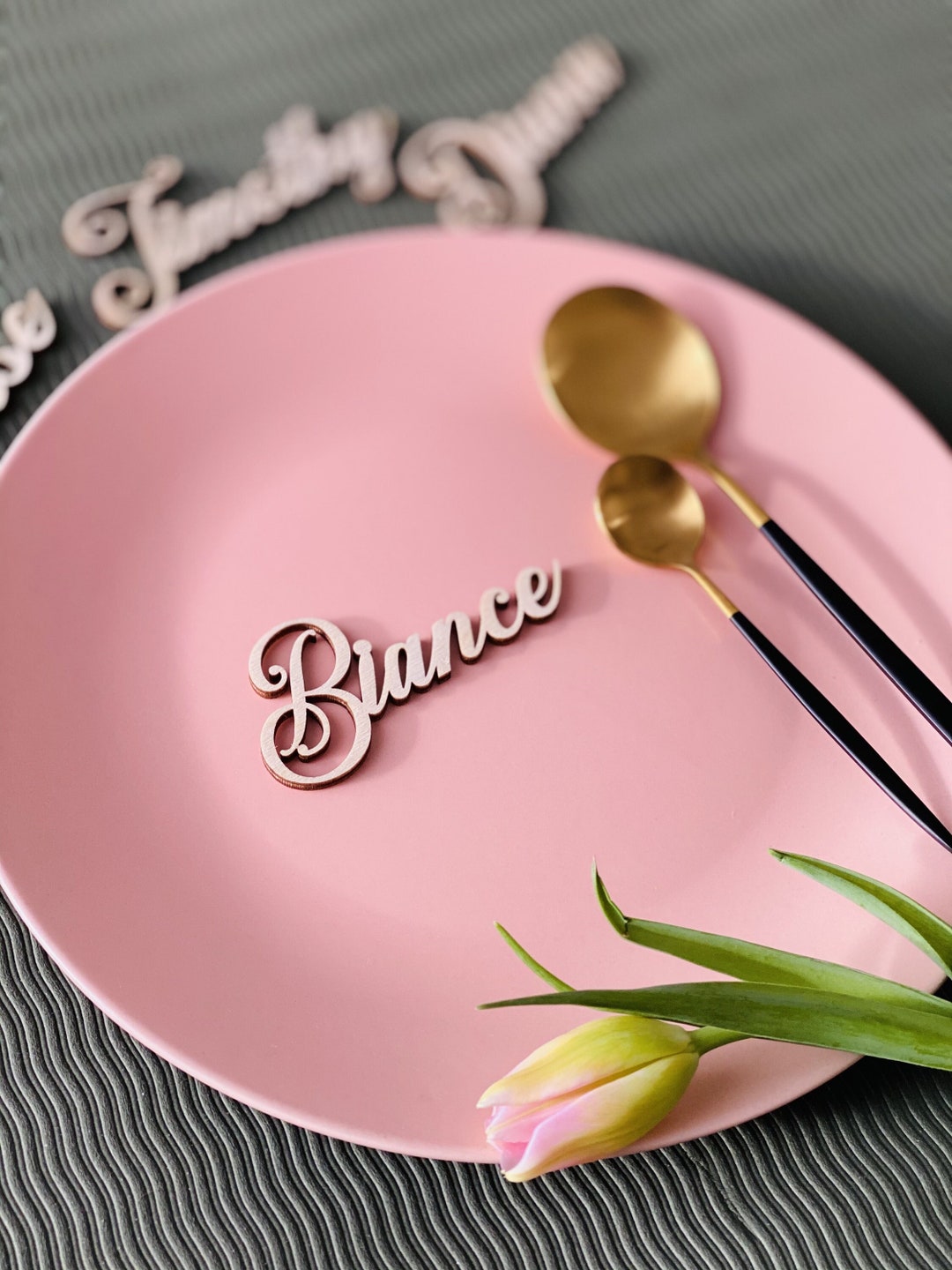Name Plates for Wedding Place Name Personalized Wooden Place Cards ...