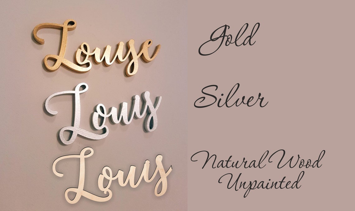 Laser Cut Name Sign Wooden Name Sign Family Name Sign - Etsy