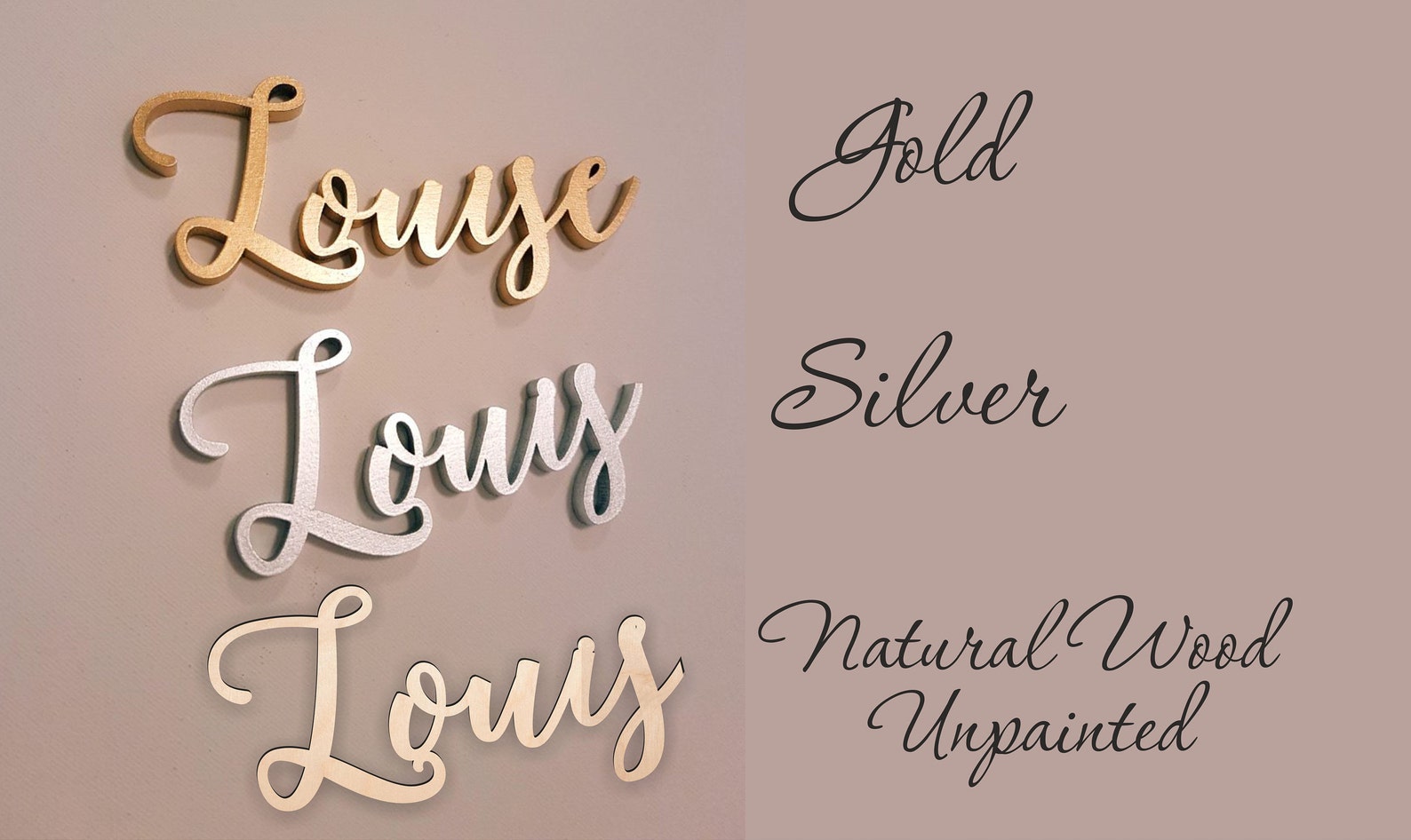 Laser Cut Name Sign Wooden Name Sign Family Name Sign - Etsy