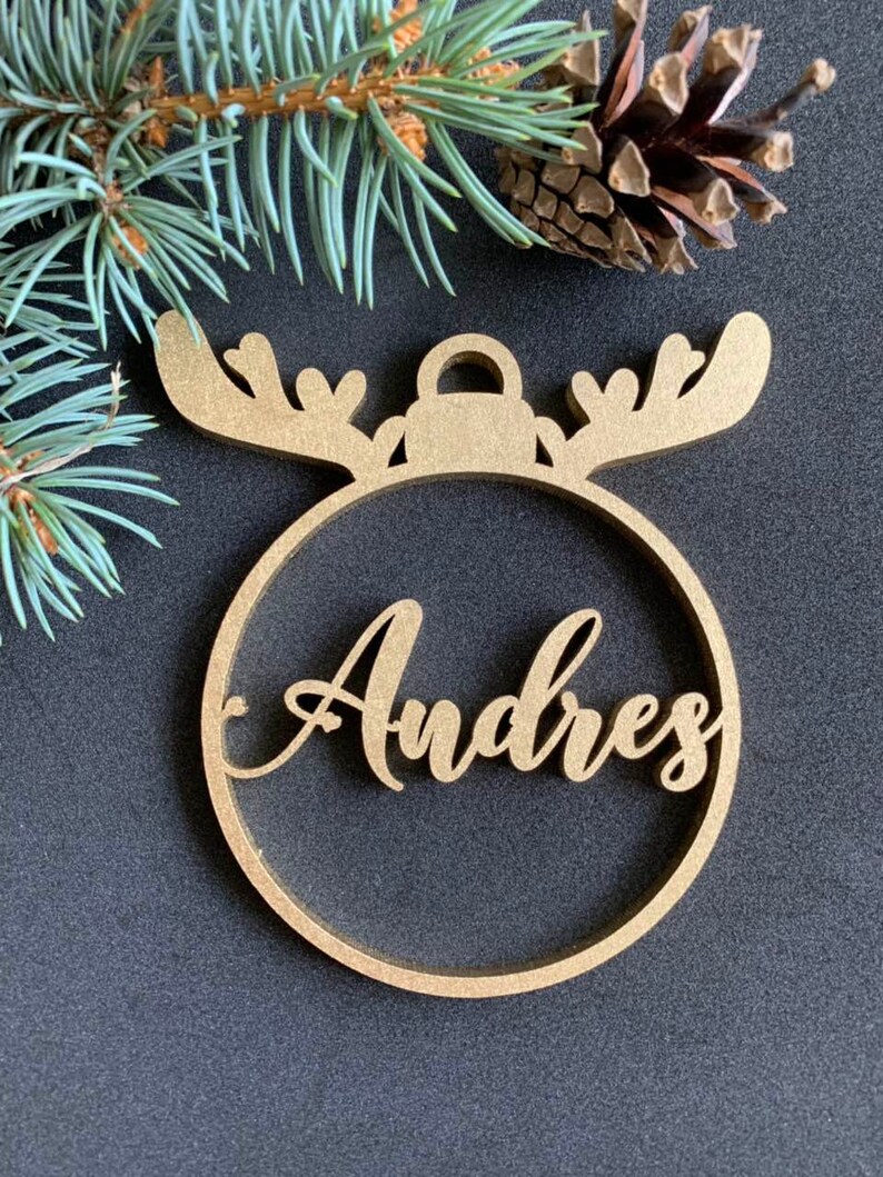 Reindeer Christmas ornament Reindeer Christmas decor Wood | Etsy