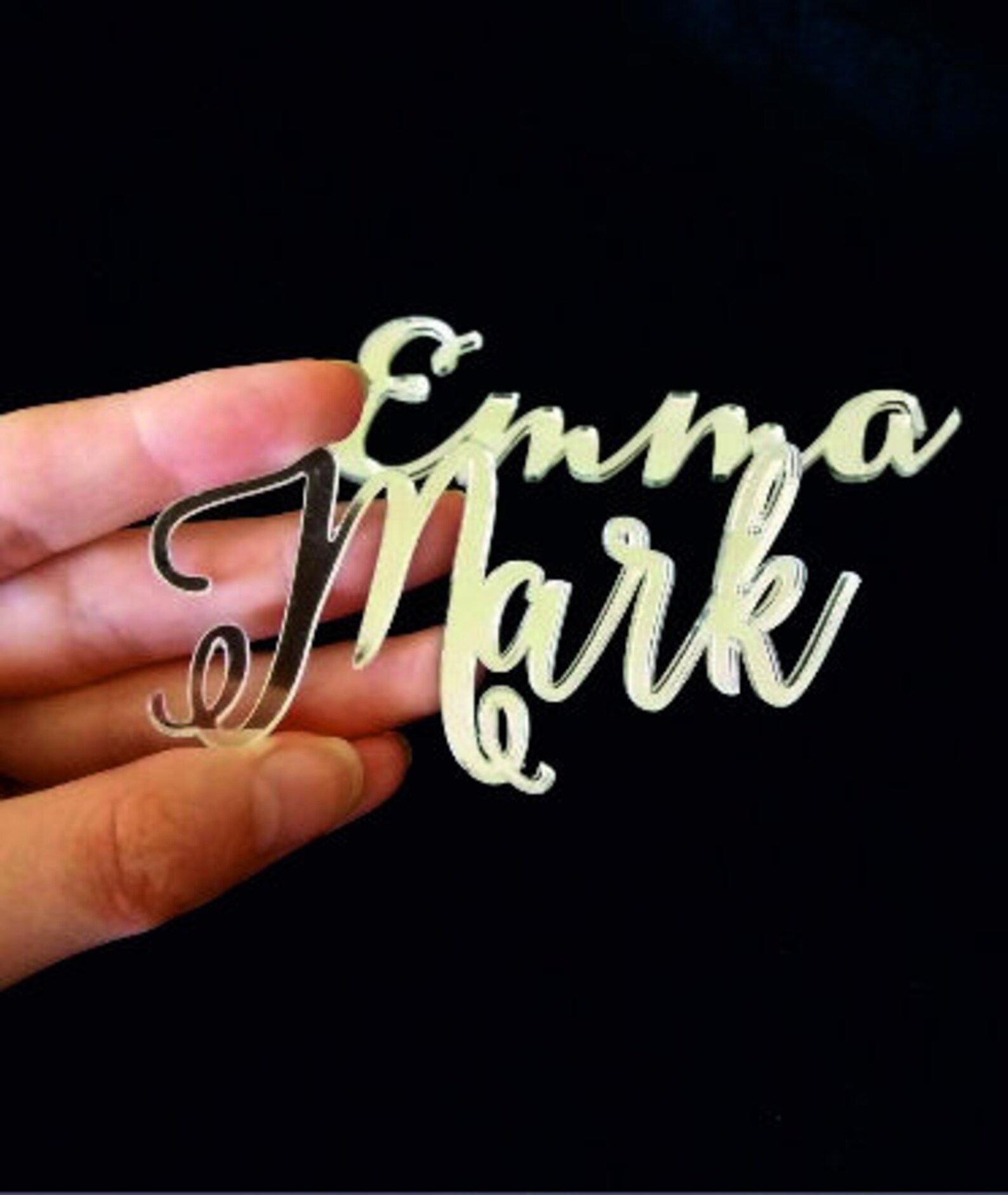 Mirror Acrylic Acrylic Nameplate Laser Cut Mirror Acrylic Name | Etsy